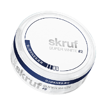 Skruf Super White #2 Slim Björnbär | Nicotine pouches online
